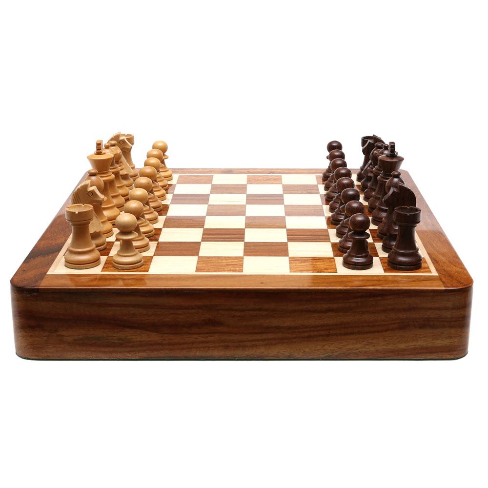 Lion Chess - 12" Sheesham Magnetic Chess Set Magnetic
